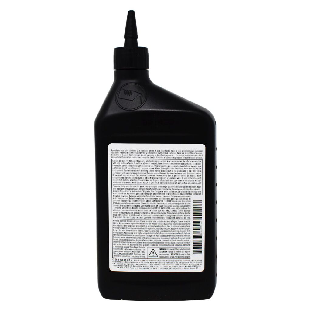 MOPAR Achs- und Getriebeöl 75W85 / für Fahrzeuge ohne LSD / Chrysler ...